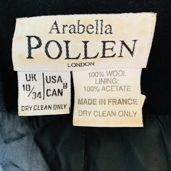 Arabella Pollen | Jackets & Coats | Vintage Arabella Pollen Black Wool ...